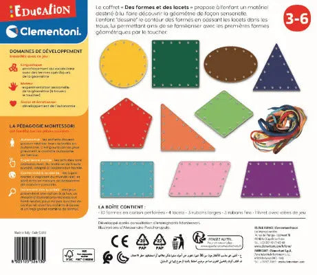 MONTESSORI - Des formes et des lacets, jeu de dextérité géométrique ...